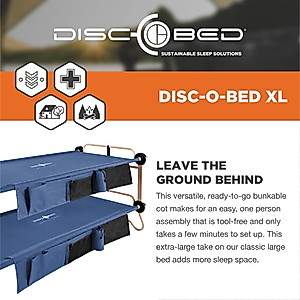 Disc-O-Bed Extra Large, with 2 Side Organizers, Navy