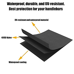 Besudo Handlebar Cover Ebike Transport Protection - Handlebar Protective Cover Handlebar Hood Handlebar Cover for Bicycle - Bicycle Cover for Rear Rack Handlebar Rain Protection -30-B-US