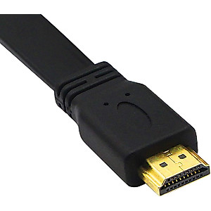 CERRXIAN Lemeng 1FT Flat Slim High Speed HDMI Cable A Male to 90 Degree Down Angle A Male Cable