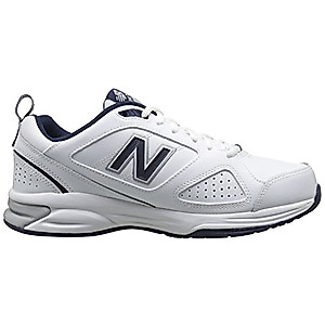 New Balance Men's 623 V3 Casual Comfort Cross Trainer, White/Navy, 10.5 Wide