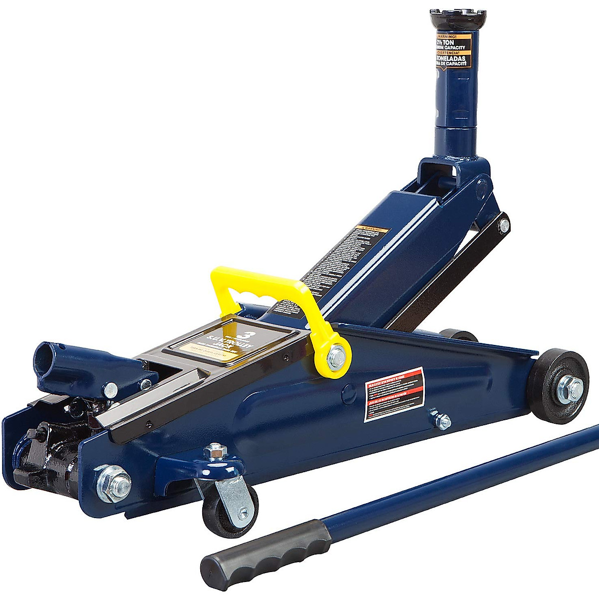 TCE AT83006U Torin Hydraulic Trolley Service/Floor Jack with Extra Saddle (Fits: SUVs and Extended Height Trucks): 3 Ton (6,000 lb) Capacity, Blue