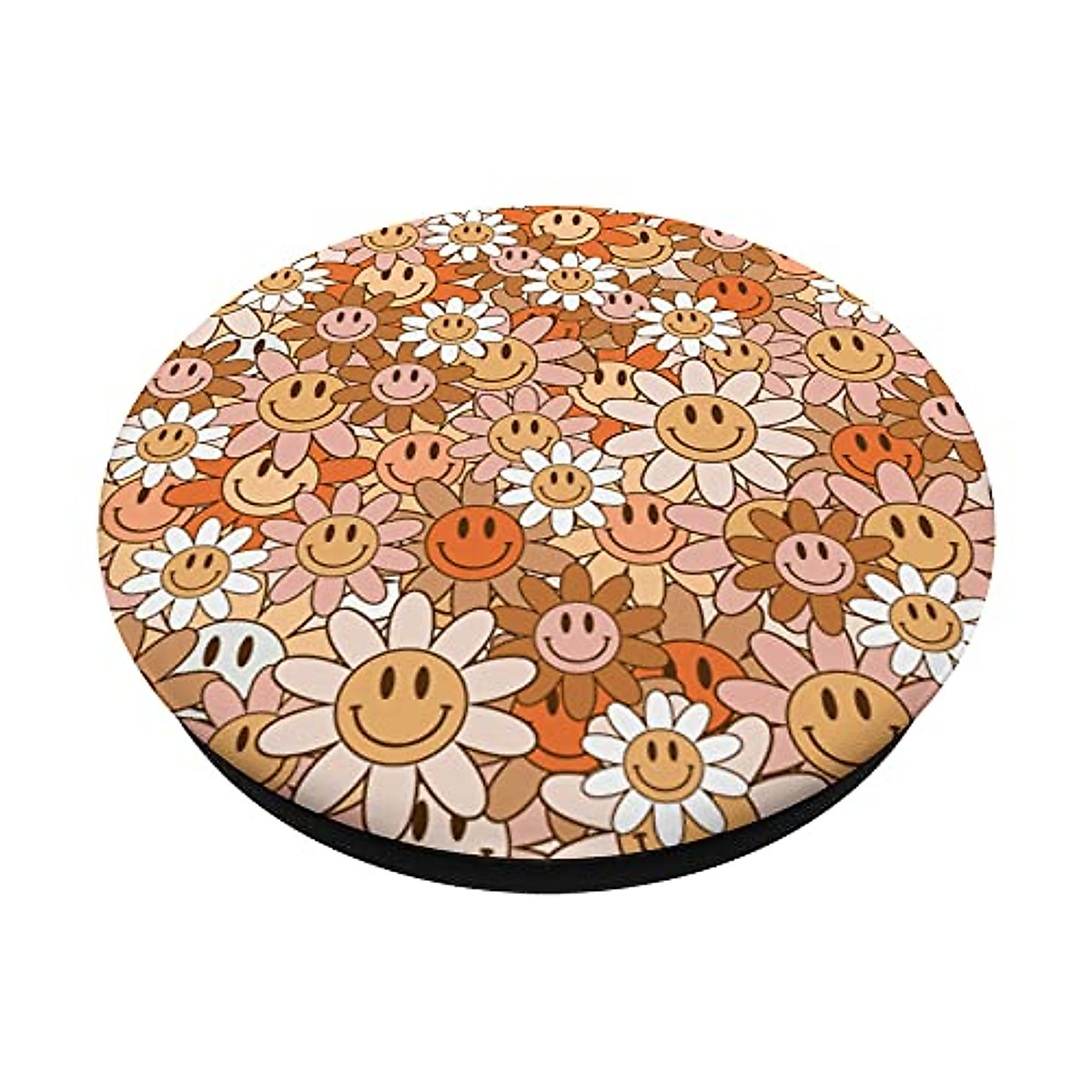 Yellow Smile Happy Face Daisy 70s Aesthetic Style & Fashion PopSockets Swappable PopGrip