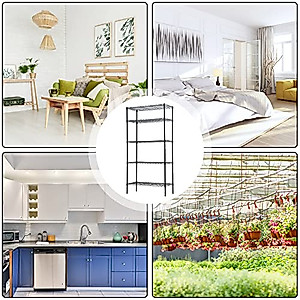 Storage Metal Shelf, 5 Tier Heavy Duty Shelves, Organizer Metal Wire Rack, NSF Wire Shelving Unit, Durable Shelving for Garage Pantry Closet Kitchen Office Laundry, 14"D x 24"W x 60"H, 750 Lbs(Black)