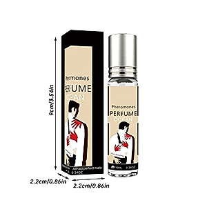 Pheromones Infused Essential Oil Perfume Cologne - Unisex for Women/Men, Refreshing & Long-Lasting Light Fragrance Pheromone Perfume Roll On Perfume Party Perfume 10ml, 0.34 Oz (Sweet)