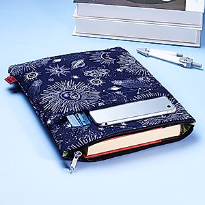 Zodiac Sun & Moon Book Sleeve, Book Covers for Paperbacks, Book Sleeves with Zipper, 11 X 8.5 Inch, Astrology Gifts