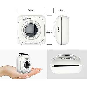 BISOFICE PAPERANG Pocket Printer BT Wireless Thermal Printer Portable Mobile Printer 200dpi for Photo Picture Receipt Memo Note Label Sticker Compatible with Android iOS Windows Mac