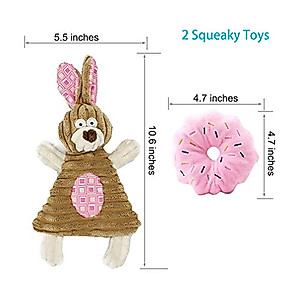 Volacopets Puppy Toys for Teething, Puppy Chew Toys for Small Dogs, Crinkle Dog Toys Small Breed Boredom and stimulating, Dog Toys for Small Dogs, Pink, 5-Pack