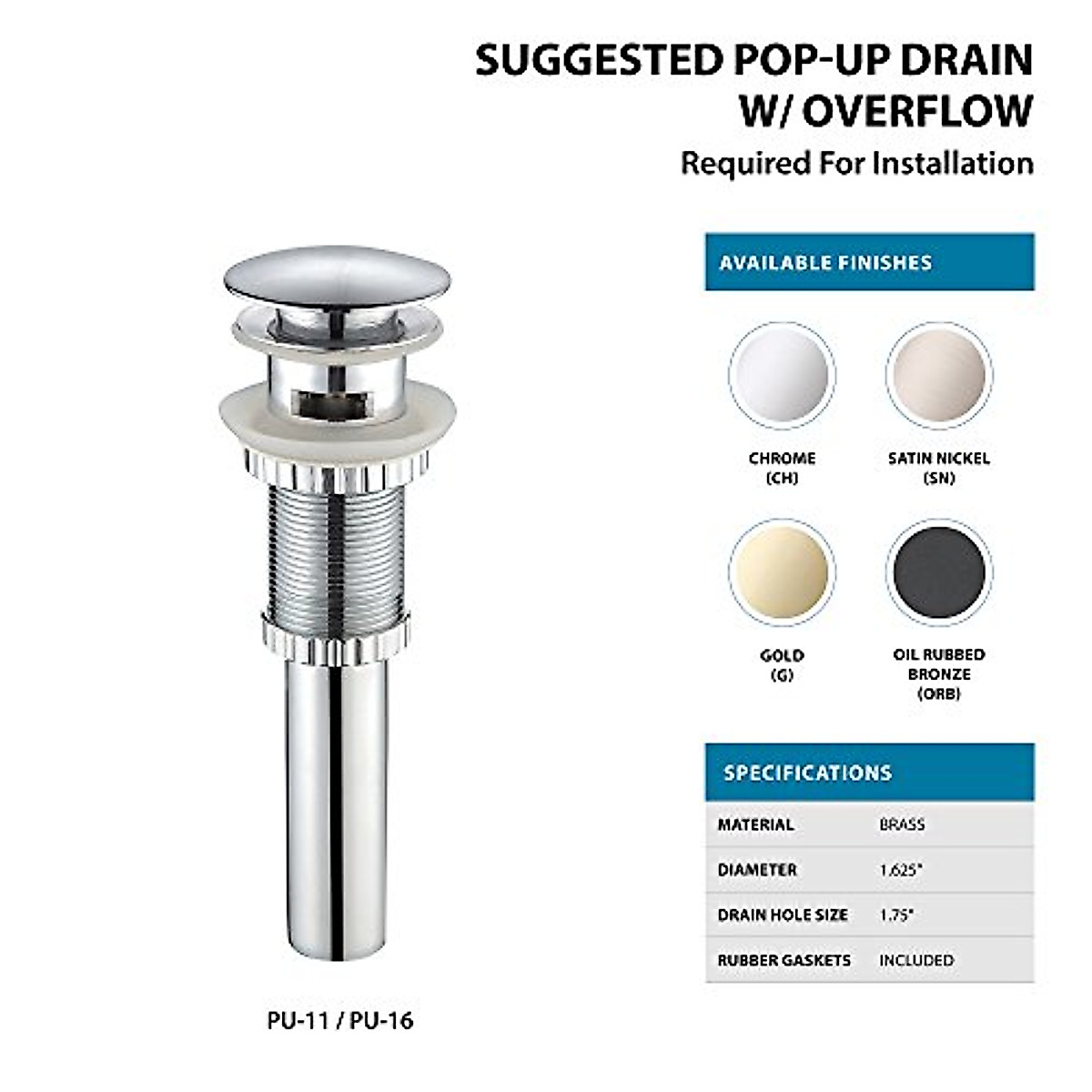 Kraus KEF-15501CH Virtus Single Lever Basin Faucet, Chrome