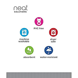 Neat Solutions 5 Pack Aspirational Bib Set with Mixed Fabrics & Water Resistant Inner Core - Boy, Grey Oatmeal While