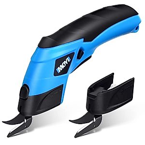 Ideashop Electric Scissors, 3.6V Cordless Electric Scissors, Electric Fabric Scissors with Replacement Cutting Blade, Rechargeable Electric Box Cutter for Cardboard, Craft, Fabric, Carpet, Leather