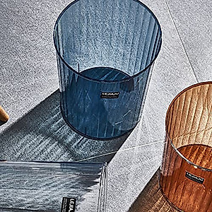 Cabilock Basket Craft Kitchen Cans Multi-Function Bucket Room Rabbish Office Large Convenient Trash Clear Flower Can Small Can, Accessory Bathroom Compact Round Living Paper Blue Bedroom,