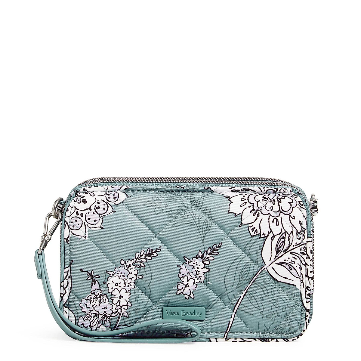 Vera Bradley Women's Performance Twill All in One Crossbody Purse With RFID Protection, Tiger Lily Blue Oar, One Size