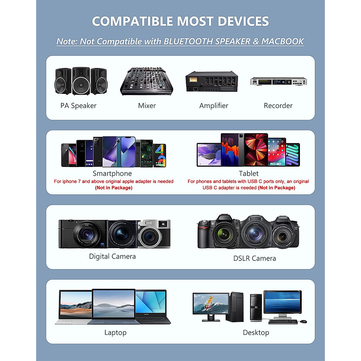 Wireless Microphone System Dual Transmitters Receiver Lavalier/Headset Mic Set Rechargeable Bodypack for PA Speaker, Camera, Video Recording, Teaching, Church, Interview