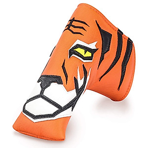 Craftsman Golf Orange/Black Tiger Blade Putter Cover Headcover