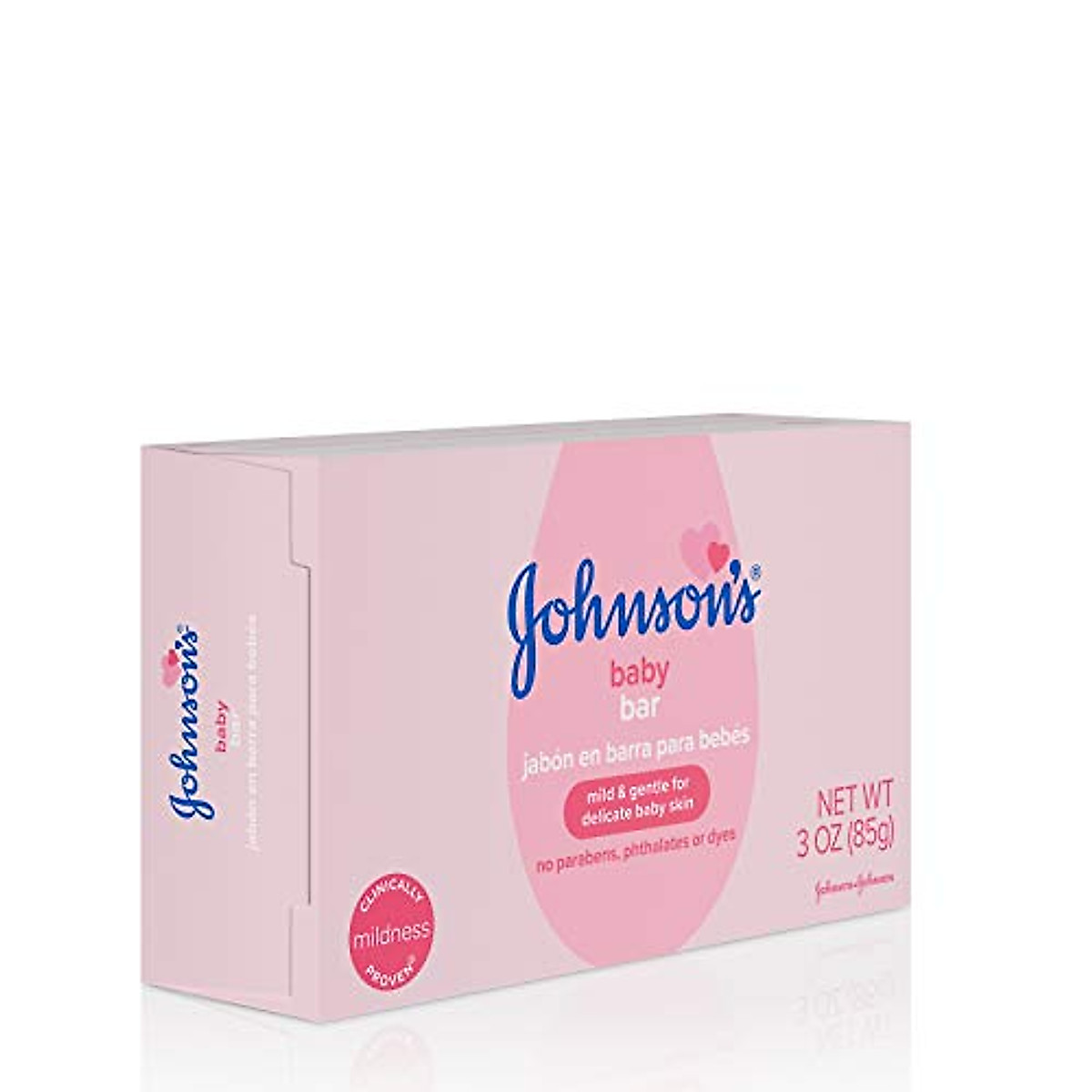 Johnson's Baby Body Soap Bar, Gentle for Baby Bath and Skin Care, Hypoallergenic and Dermatologist Tested, Paraben Free, Phthalate-Free, Dye-Free, 3 oz (Pack of 6)