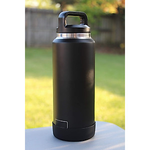 One MissionX Protective Silicone Boot Sleeve Compatible with YETI 46oz 36oz 26oz 18oz 12oz Water Bottles, Anti-Slip Bottom Cover, BPA FREE (Black, Fits 36 oz Bottle)