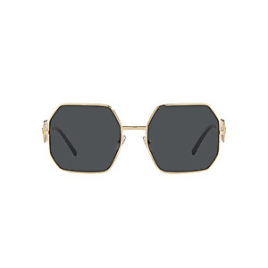 Versace Woman Sunglasses Gold Frame, Dark Grey Lenses, 58MM