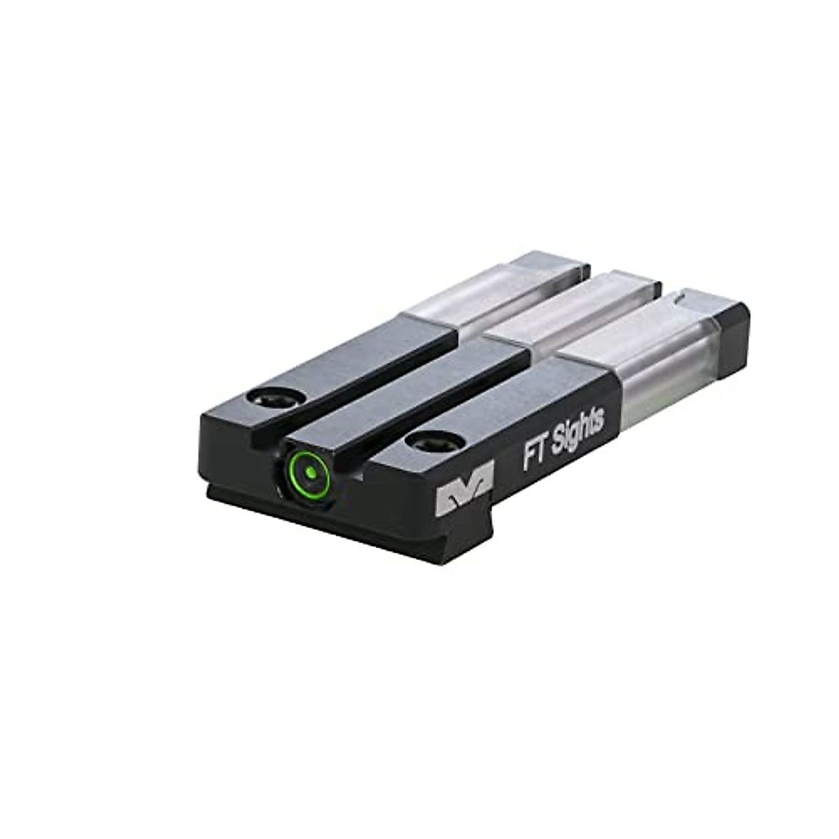 MEPRO FT Bullseye Rear, Fiber Optic and tritium Micro red dot Night Sight Compatible with IWI Masada 9,Green