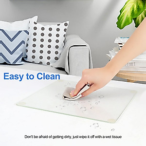 ARTISTEM Mouse Pad, Non-Slip Tempered Satin Glass Mousepad for Gaming and Working Office and Home Desk Accessories Desk Decor Fast Accurate Safe Durable and Easy to Clean 11.22"x10.42"(Performance)