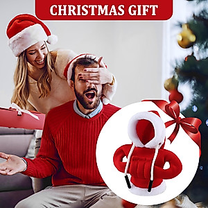 OFBAND Hoodie Car Gear Shift Cover,Christmas Car Decor Gear Shift Knob Cover for Manual/Automatic Shift Knob,Universal Car Accessories Hoodie for Gear Shifter Knob (Christmas Red)