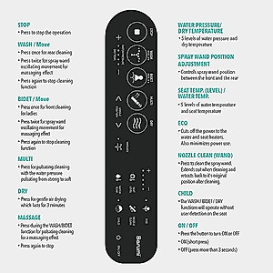 Barumi BM-4000 Elongated Bidet Toilet Seat, Smart Heated Seat, Air Dryer, Warm Water & Pressure Control, Self-Cleaning, Child & Eco Mode, Self Cleaning -SS Spray Nozzle with Massage, Soft Close Lid