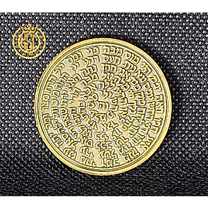 Our Father Prayer + 72 names of God + 1FitAll King Solomon Coin bezel kabbalah seal talisman Necklace
