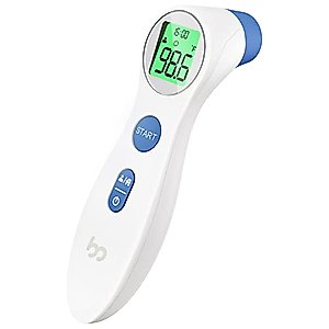Forehead Thermometer for Adults and Kids, Digital Infrared Thermometer for Home with Fever Alarm, FSA HSA Eligible,1s Reading and 3-Color Indicator, No-Touch, Accurate