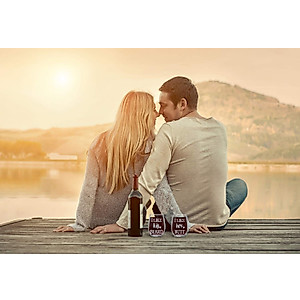 I Like His Beard, I Like Her Butt - 15oz Crystal Wine Glasses - Couples Stemless Wine Glasses – His And Hers Gifts Ideas For Anniversary, Weddings, Bridal Showers