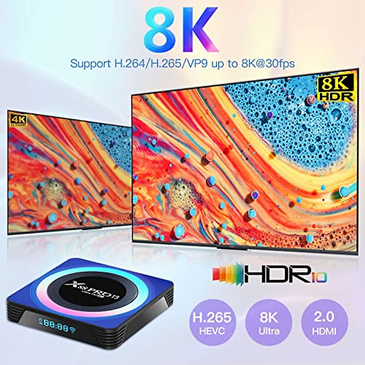 Android TV Box 11.0 Android TV Box 2023 4GB RAM 32GB ROM 4K RK3318 with 2.4G 5G WiFi Bluetooth 4.0 TV Box Android Ethernet LAN USB 3.0 Smart TV Box Android Box