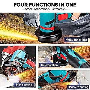 Gtest Mini Cordless Angle Grinder,12V Lithium-Ion Grinding Machine Electric Polishing Cutting Brushless Micro Angle Grinder Power Tool,1 Battery