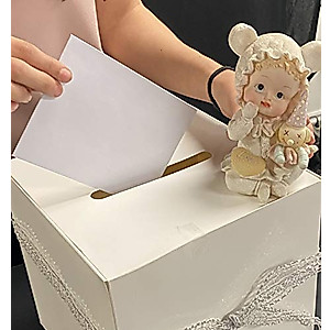 Adorox White Wishing Well Wedding Money Box Memory Cards Reception Centerpiece Box (1 Pc Box)