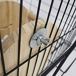 kathson Rabbit Hay Feeder Rack Wood Grass Holder Less Wasted Hay Box Food Feeding Manger Hanging Hay Dispenser for Bunny Chinchilla Guinea Pigs Small Animals