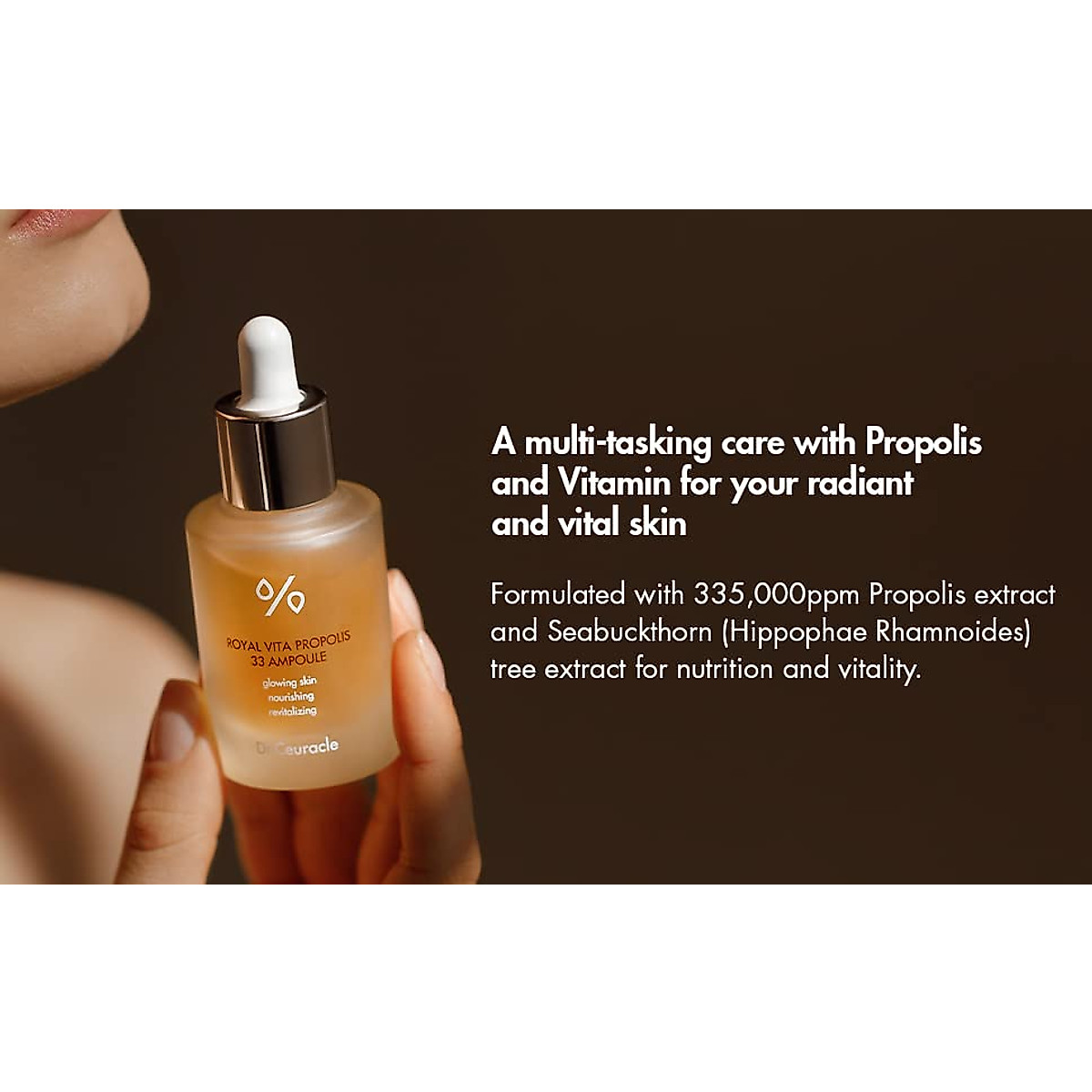 Honey Nourishing EssenceㅣRoyal Vita Propolis 33 AmpouleㅣKorean Skin Care Contains Royal Jelly Extract, PanthenolㅣEffective Vitamin Serum strengthen the skin Moisturizing, SoothingㅣDr.Ceuracle