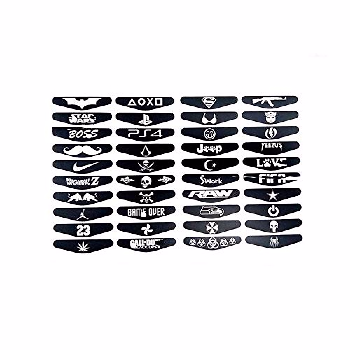 1 PCS Custom Game Light Bar Stickers Decal LED Cover Lightbar Film For PS4 Controller (1Set)