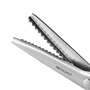 Westcott Pinking Shears, 9.5-Inches (15983),White, Gray