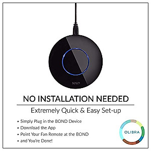 BOND | Add Wifi to Ceiling Fan, Fireplace or Motorized shades | Works with Alexa, Google Home | Remote Control with App | Works with iPhone or Android