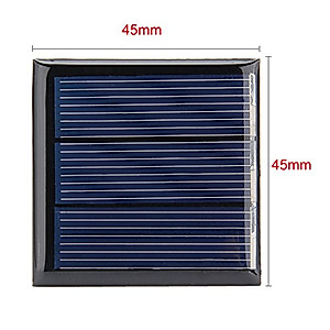 uxcell 5Pcs 1.5V 150mA Poly Mini Solar Cell Panel Module DIY for Light Toys Charger 45mm x 45mm