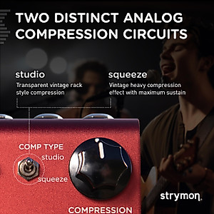 Strymon Compadre Dual Voice Compressor and Boost Guitar Effects Pedal for Electric and Acoustic Guitar, Synths and Keyboards