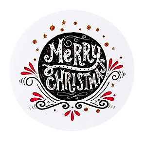 Yoption Merry Christmas Stickers Roll 1.5 Inch, 500 Round Christmas Tags, Multiple Designs （5 Patterns）