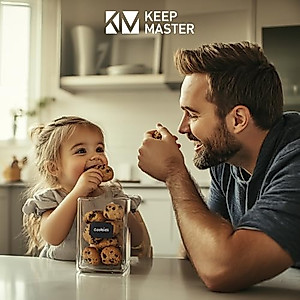 Set of 5 Glass pantry storage containers with lids, Borosilicate Square glass containers with bamboo lids, Cookie jar, Glass storage containers with lids for pantry, Pasta Rice Flour Sugar Tea Beans