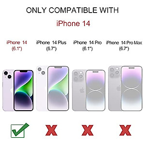 Defencase for iPhone 14 Case, iPhone 14 Wallet Case for Women Men, Durable PU Leather Magnetic Buckle Flip Strap Wristlet Zipper Card Holder Wallet Phone Cases for iPhone 14 [6.1-inch], Rose Pink