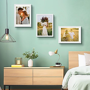 Golden State Art, 12x16 Picture Frame with Mat for 11x14 Picture or 12x16 Inch Without Mat, Wall Mounting (White, 1 Pack)