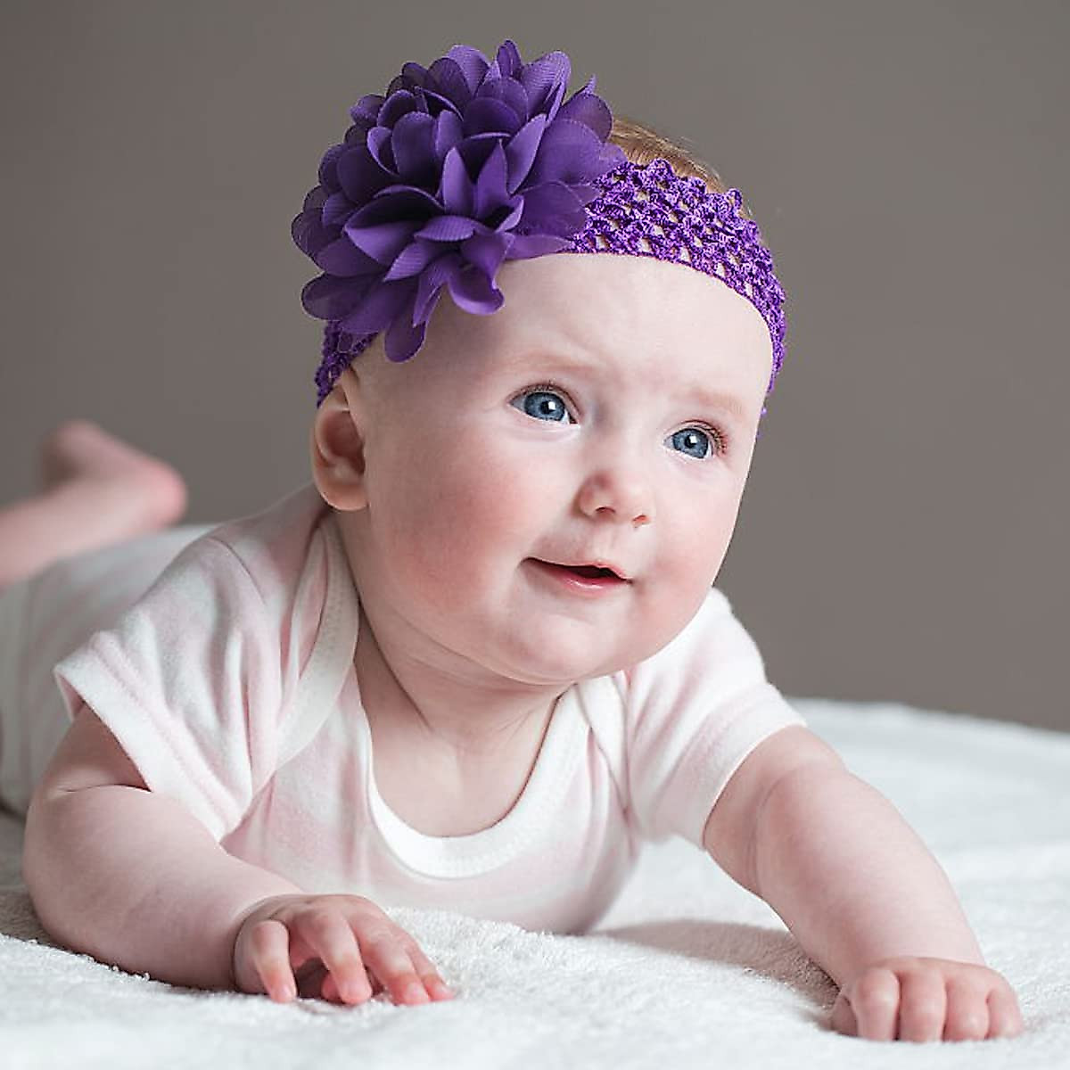 WillingTee 20pcs Baby Girls Headbands Chiffon Flower Soft Stretchy Hair Band Hair Accessories for Baby Girls Newborns Infants Toddlers and Kids