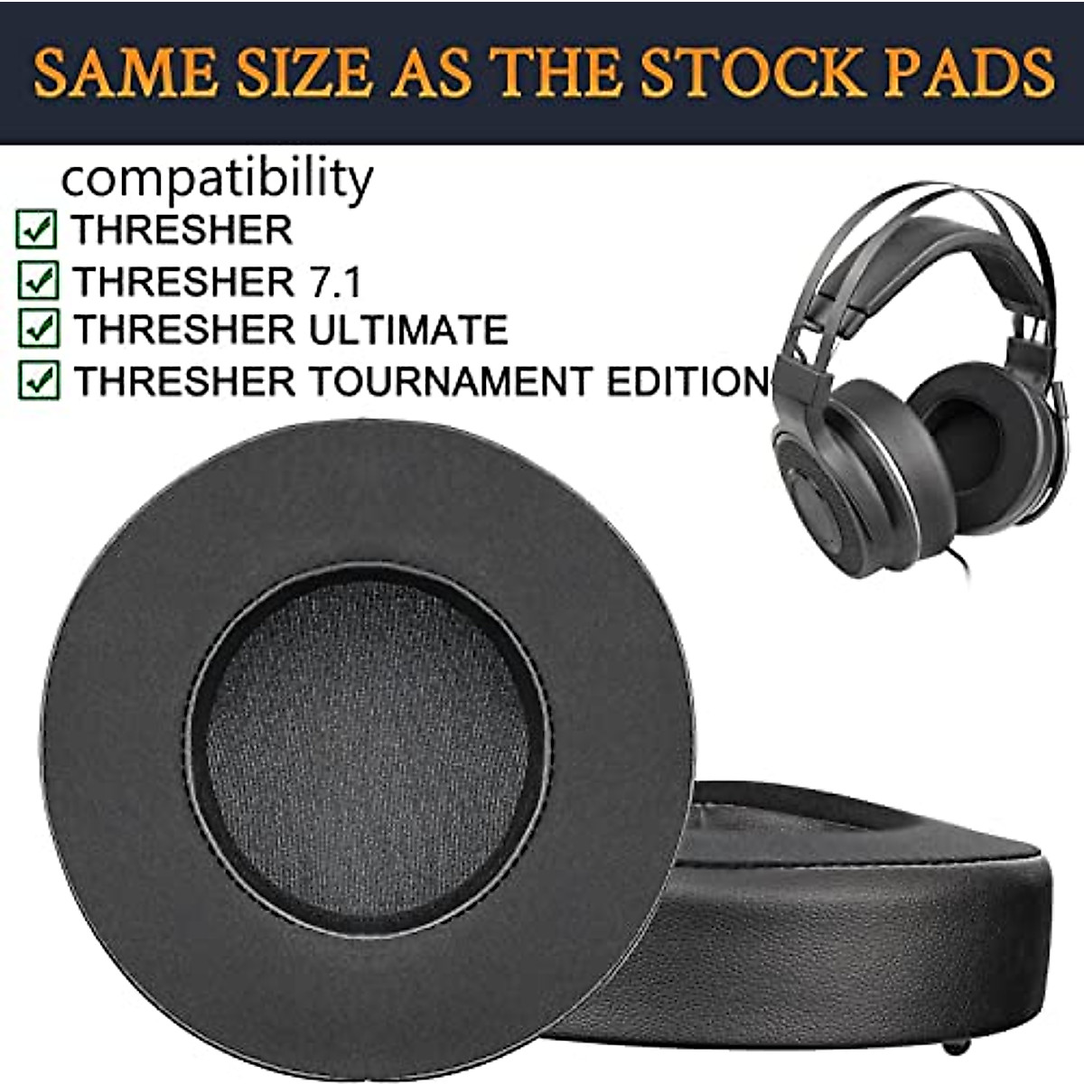 SOULWIT Cooling Gel Earpads Replacement for Razer Thresher Ultimate/Dolby 7.1/Xbox One/Tournament Edition Gaming Headset/Headphones, Ear Pads Cushions with High-Density Foam
