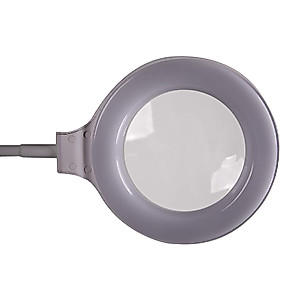 Mighty Bright The Original Rechargeable LED Floor Light and Magnifier Lamp, 59 Color-Adjustable LEDs, Warm Eye-Care Light to Bright-White Light, 5” 2X Magnifier, 5X Bifocal, Extra Bright and Dimmable