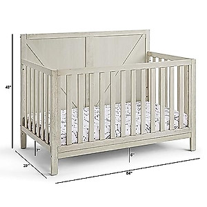 Suite Bebe Barnside 4-in-1 Convertible Crib in Washed Gray