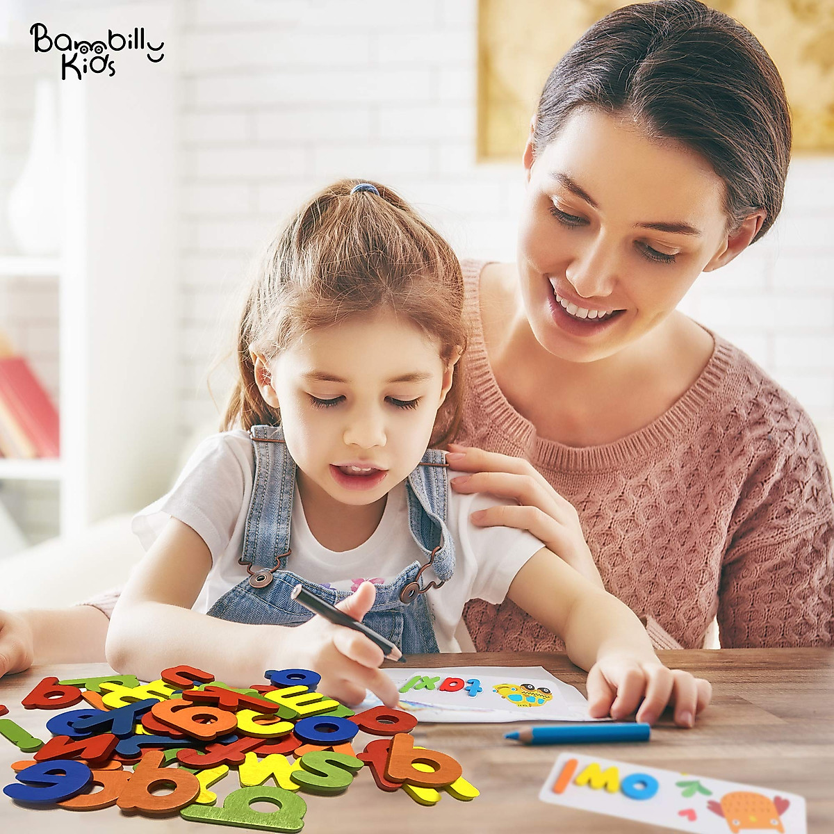 See and spell learning toy, spelling game, kids educational toys, learning game, matching letter game, wooden alphabet letters and flash cards, fun learning activity for preschool kids, play and learn