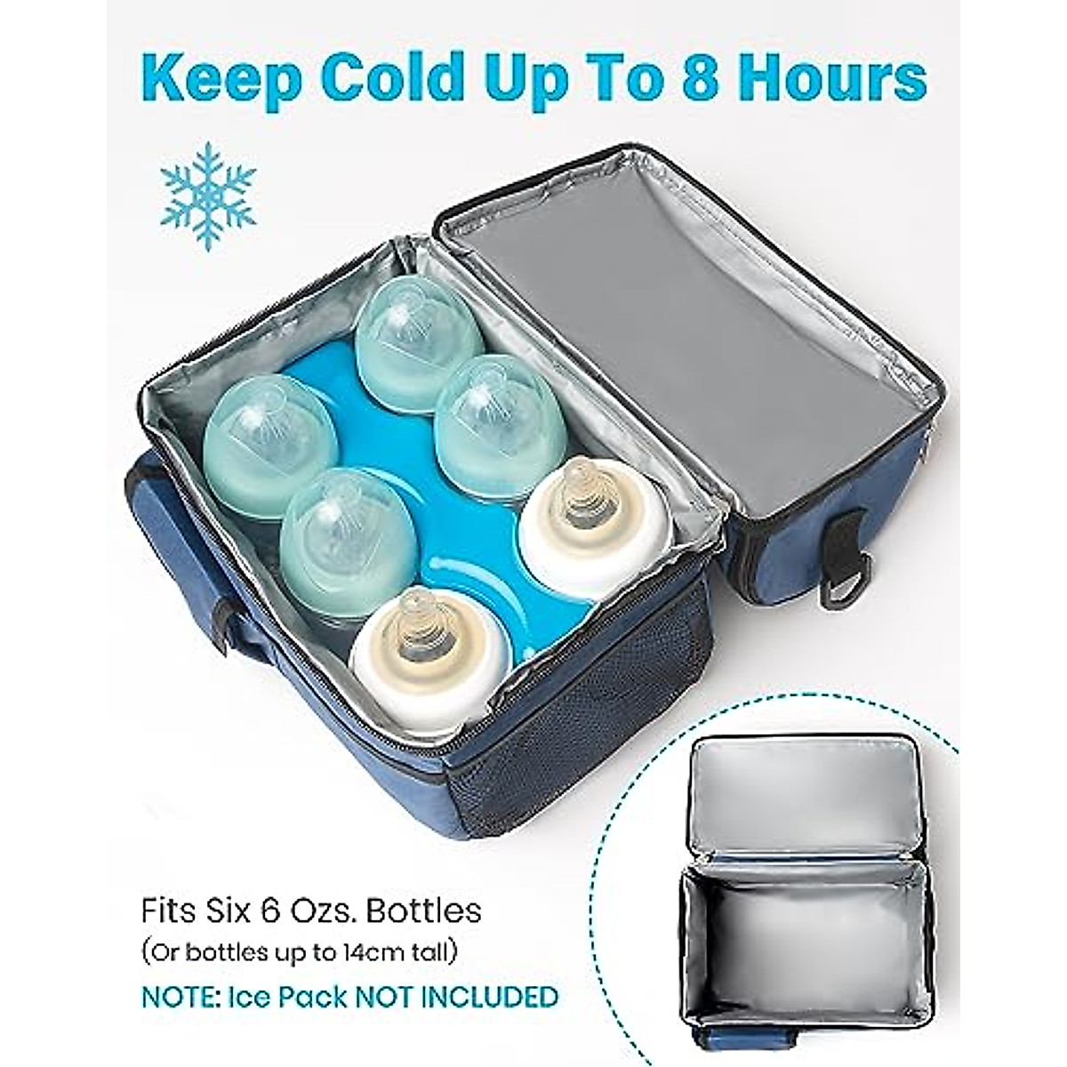 Wearable Breast Pump Bag with Cooler, Compatible with Willow, Elvie, Momcozy Breast Pump, Stylish Insulated Storage Container Case for Hand Free Breast Pump