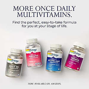 SOLARAY Once Daily High Energy Multivitamin, Immune System and Energy Support, Whole Food and Herb Base Ingredients, Men’s and Women’s Multi Vitamin, 120 Servings, 120 VegCaps