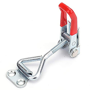 Hedume 12 Pack Pull Latch, Metal Adjustable Door Cabinet Box Case Toggle Latch Hasps Toggle Clamp, 4001, 220Lbs Holding Capacity